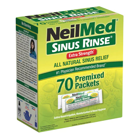 Neilmed Sinus Rinse Extra Strength 70 sachets – Crowley’s Pharmacy