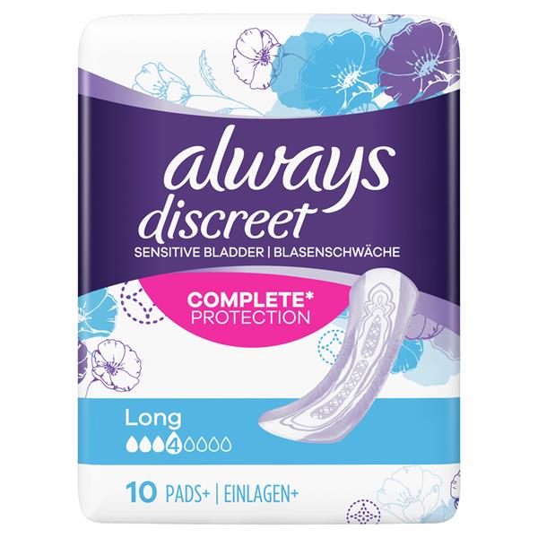 Always Discreet Pads Long 10S – Crowley’s Pharmacy