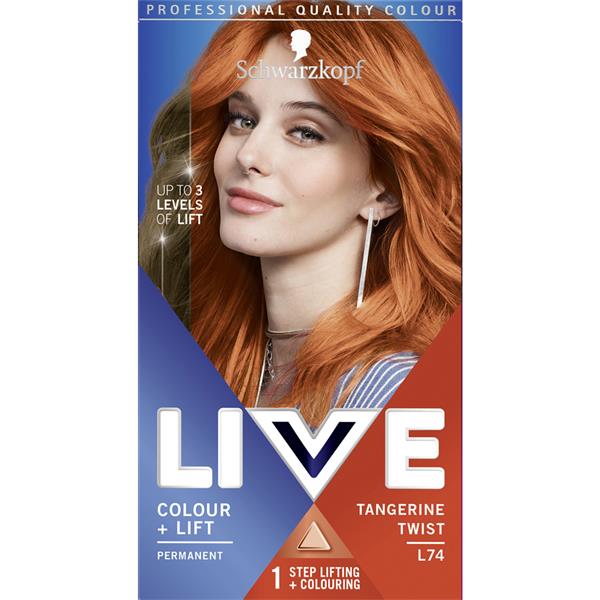 Schwarzkopf Live Intense Colour And Lift L74 Tangerine Twist Permanent ...